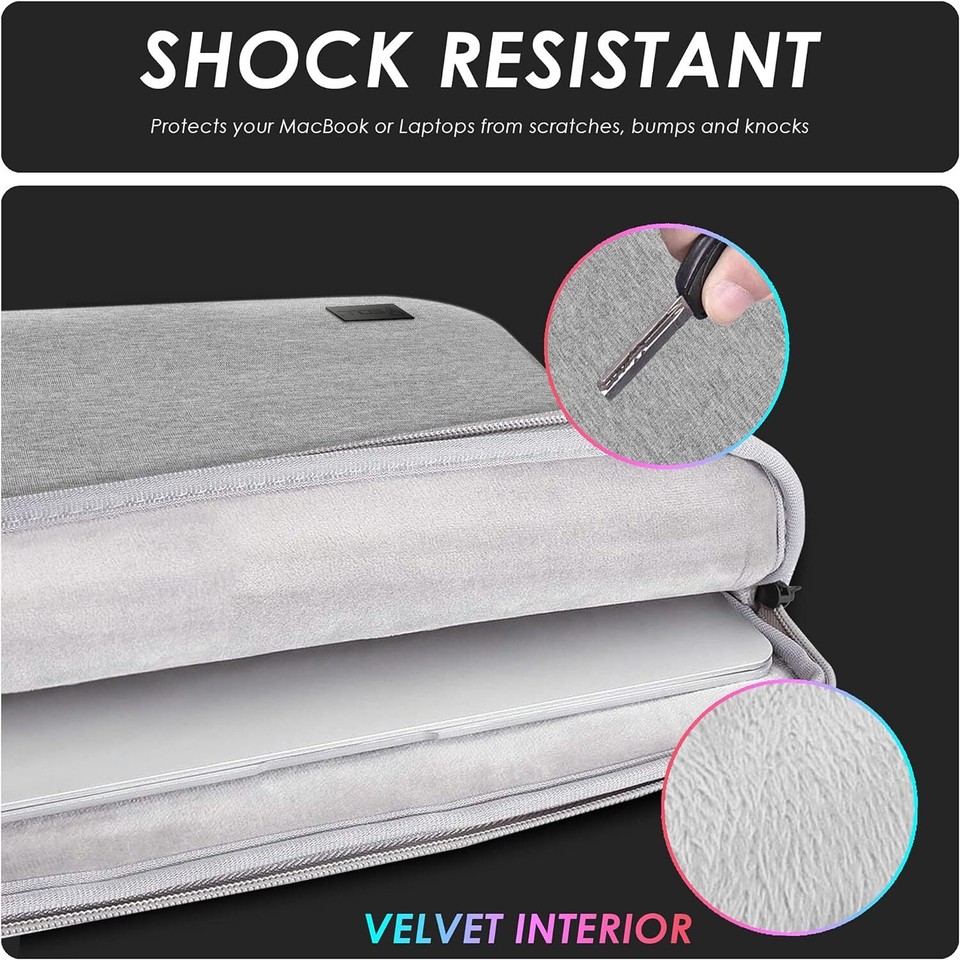 iSOUL 14-15.6 inch Shock Resistant Laptop Sleeve Case Briefcase Bag For ...