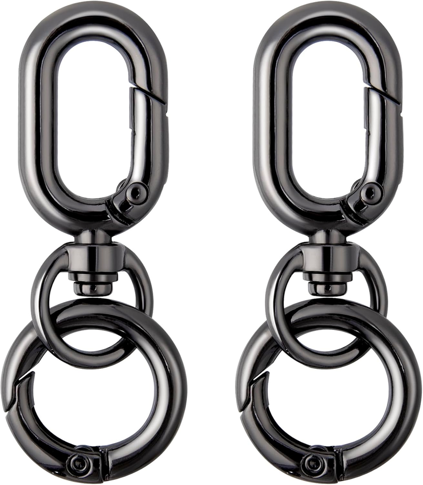 2 Sets Double Opening Swivel Clasp Clips, Metal Swivel Spring Snap ...