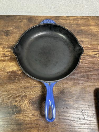 Le Creuset #26 Grill Pan Cast Iron 10.5" Skillet Blue - Dirty / Worn | eBay