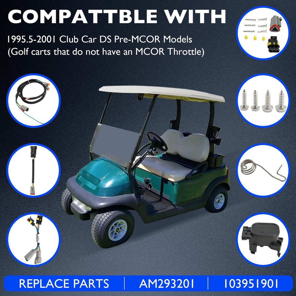 Golf Carts Pre-MCOR to MCOR4 Conversion Kit For 1995.5-2001 Club Car Ds ...