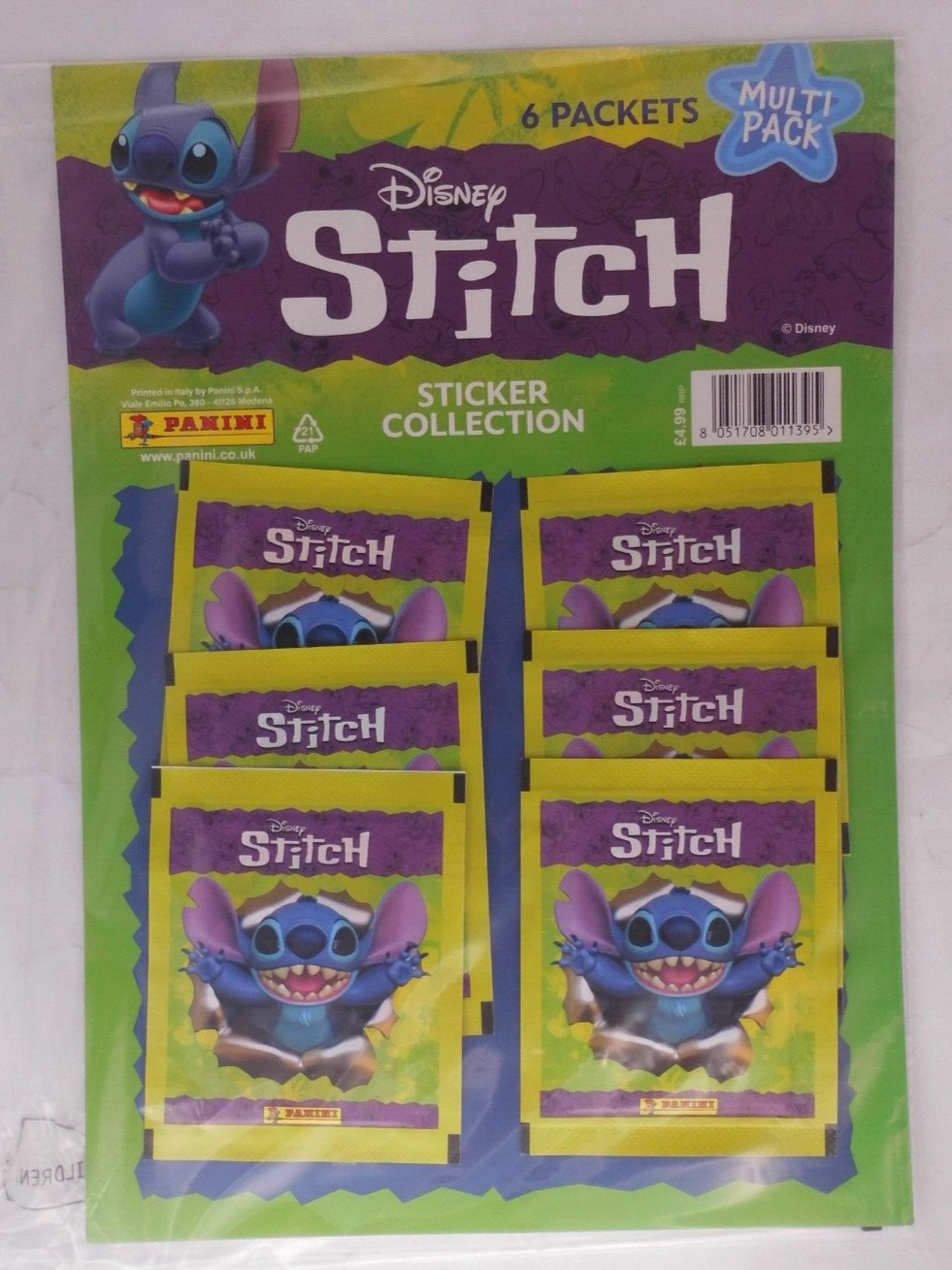 Panini Disney Stitch Stickers Collection 8 Packs (40 Stickers) for sale ...