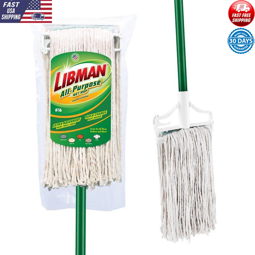 All-Purpose Commercial String Mop 60" Highly Absorbent Durable Green ...