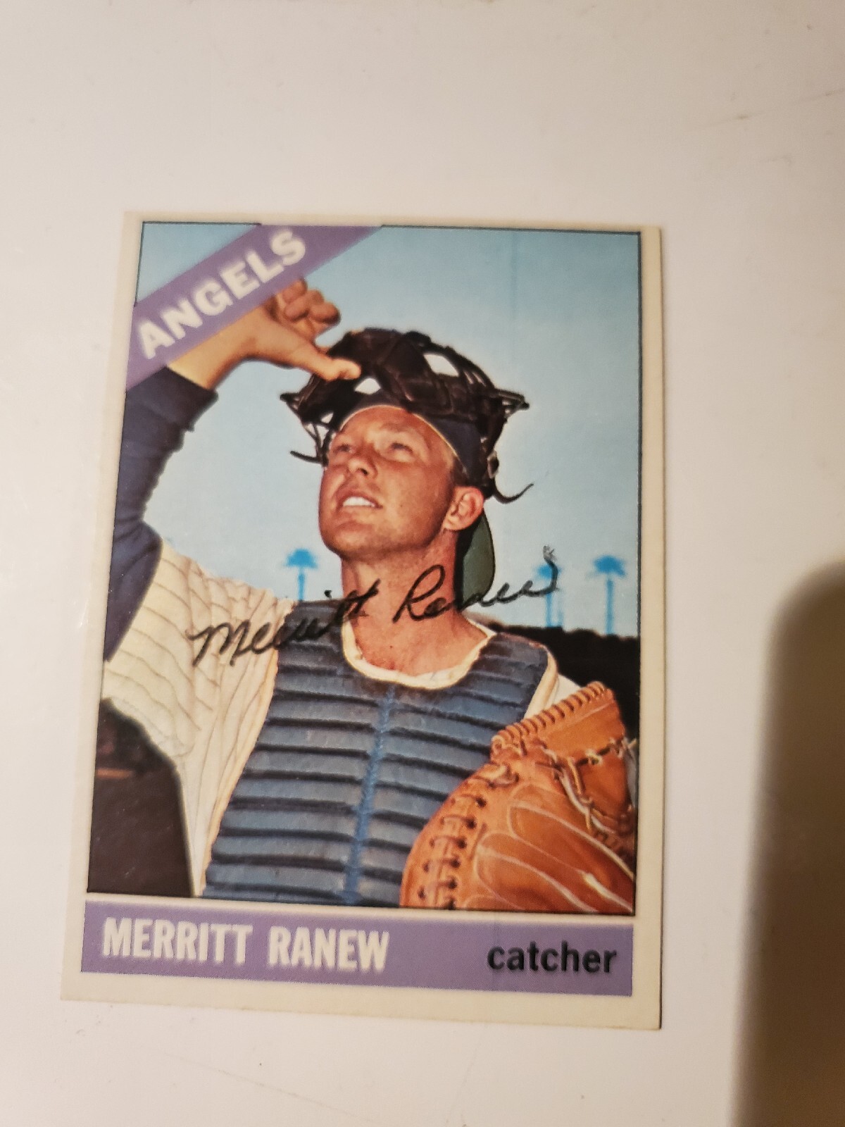 1966 Topps #62 Merritt Ranew California Angels Signed Baseball Card ...