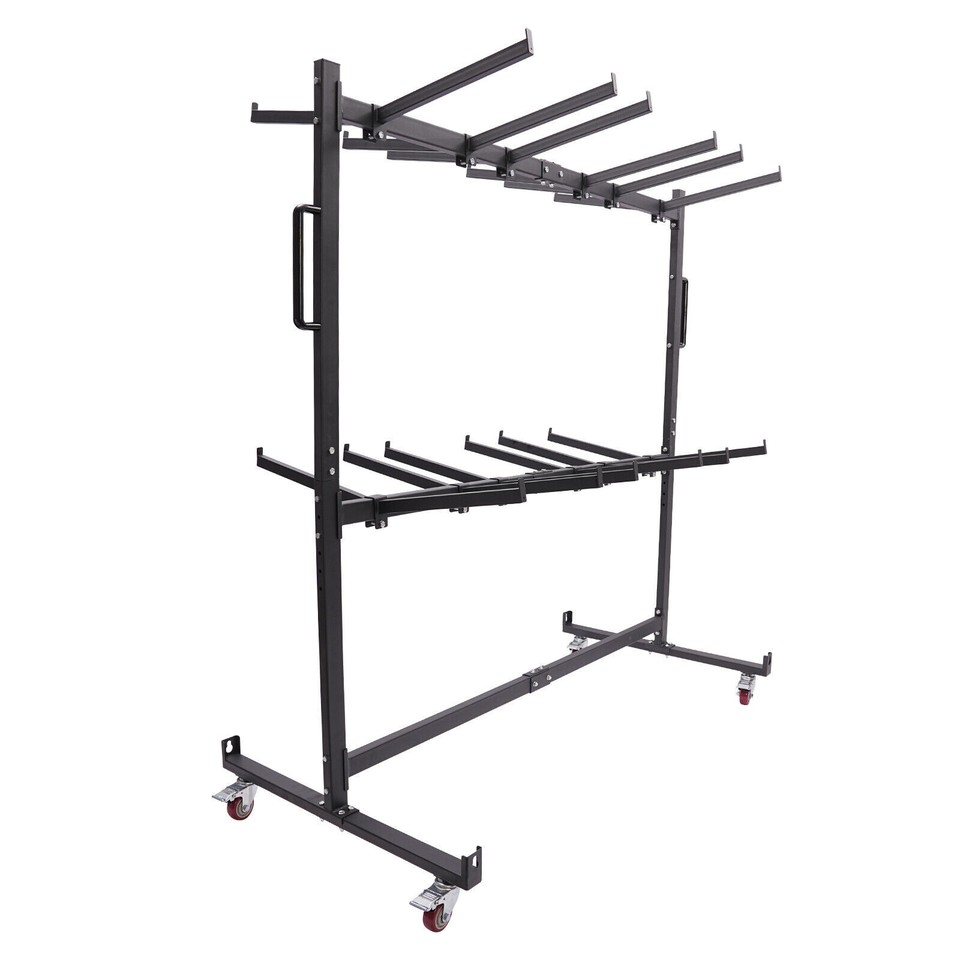 Folding Chair Rack Dolly Cart Table Storage Rack Desk Chairs Cart ...