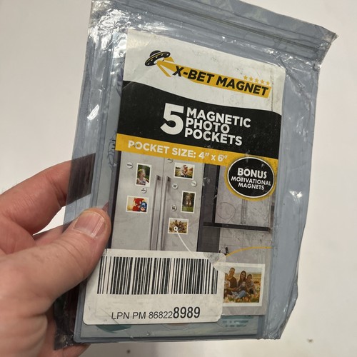X-Bet Magnet 5 Magnetic Photo Pockets Refrigerator Photo Gallery 4”x6 ...