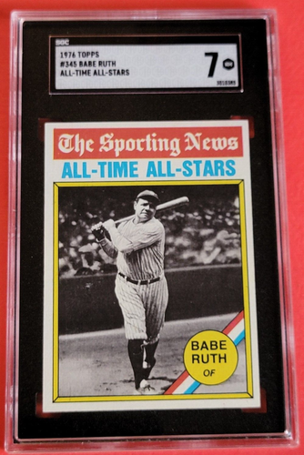 BABE RUTH 1976 TOPPS SPORTING NEWS ALL TIME ALL STAR CARD GRADED SGC 7 ...