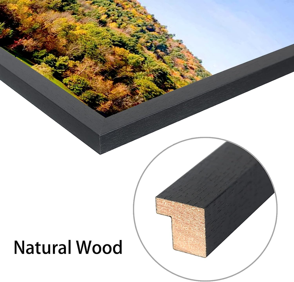 16X23 Picture Frames Solid Wood 16X23 Poster Frame for Wall 16X23 Photo ...