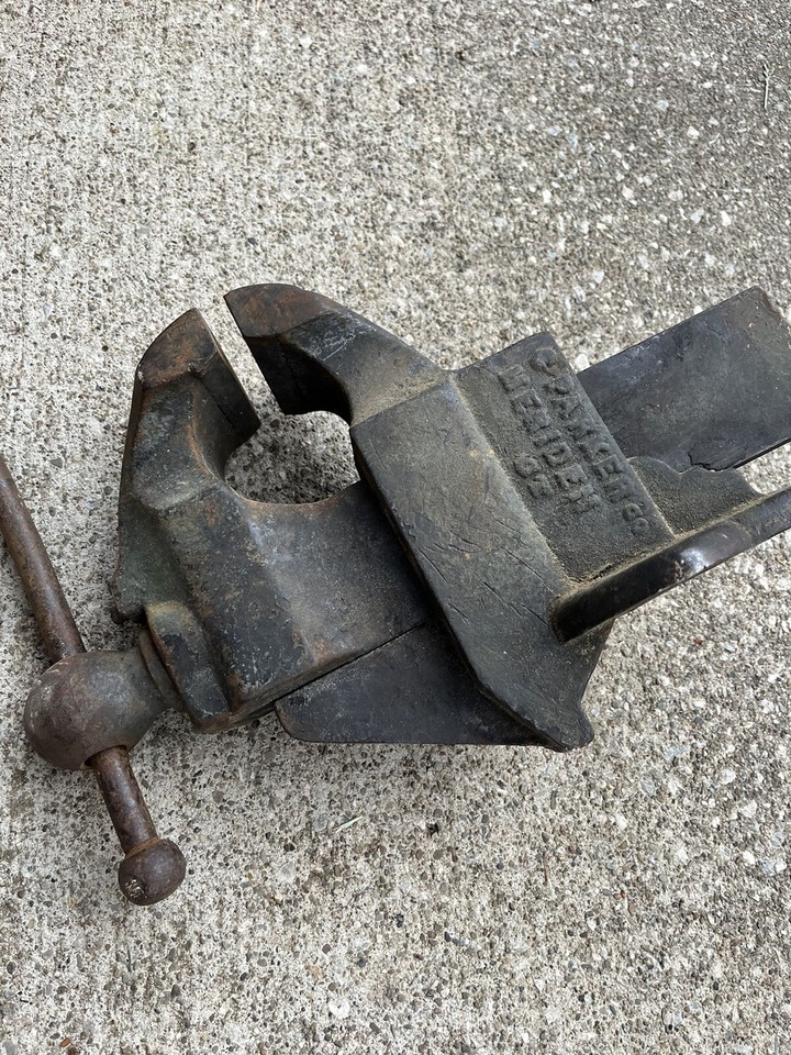 vintage C Parker Bench Vise - Model 1 3 1/2” jaws - patented 1867 ...