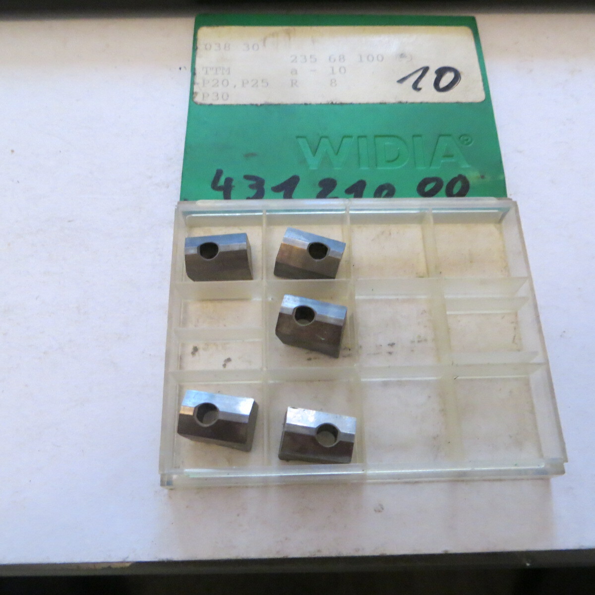 5 Pcs. WIDIA carbide inserts TTM 235 68 100 P20,P25,P30 made in Germany ...