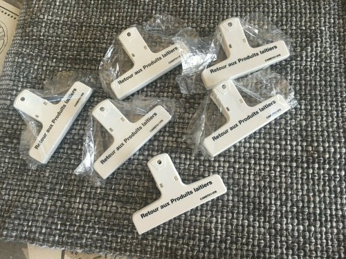 6 White Plastic Bag Clip with magnetic back. | eBay