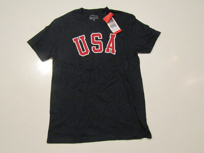 NWT Mens GENERAL STANDARD Blue USA Graphic Short Sleeve T-Shirt Size M ...