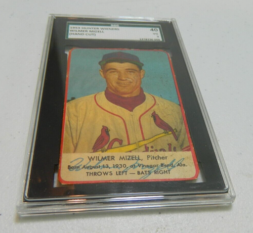 1953 Hunter Wieners Wilmer Mizell SGC VG 3 St Louis Cardinals Baseball ...