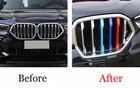 For BMW X6 2020-2021 Three M-Color Front Center Mesh Grille Grill Strip ...