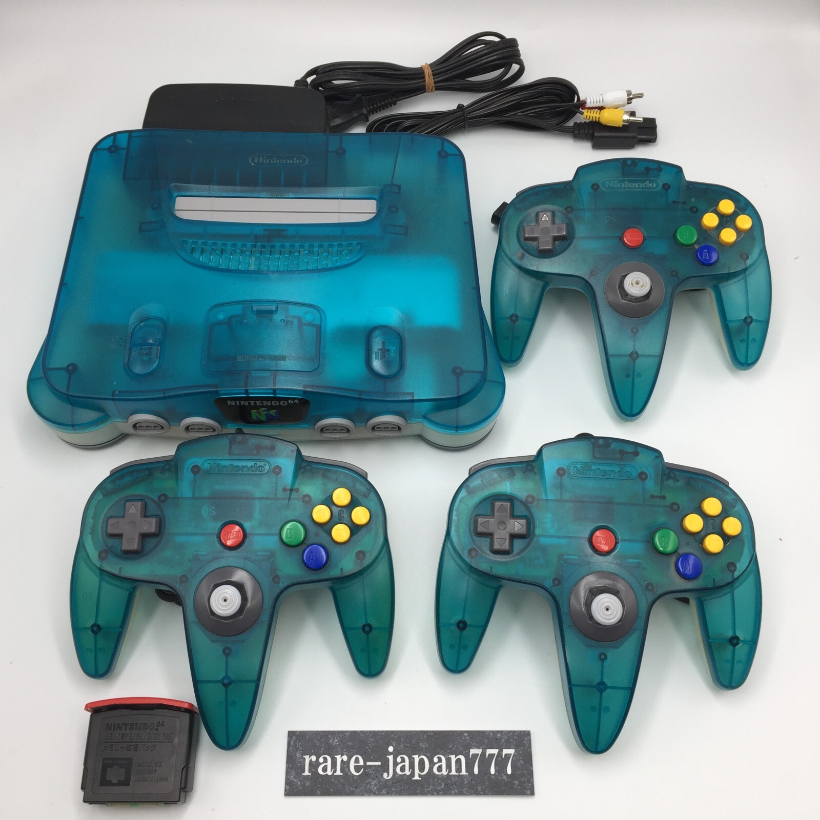 Nintendo 64 Clear Blue console Choice OEM controllers REGION FREE N64 ...