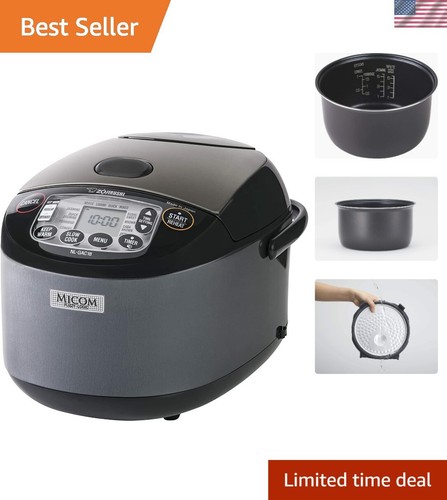 Elegant 10-Cup Rice Cooker & Warmer - Non-Stick Inner Pan for Easy ...