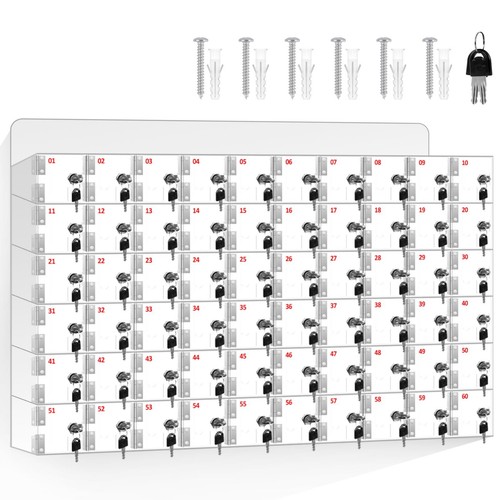 60 slots Cell Phone Storage Cabinet Bin with Door Locks ，Cell Phone ...