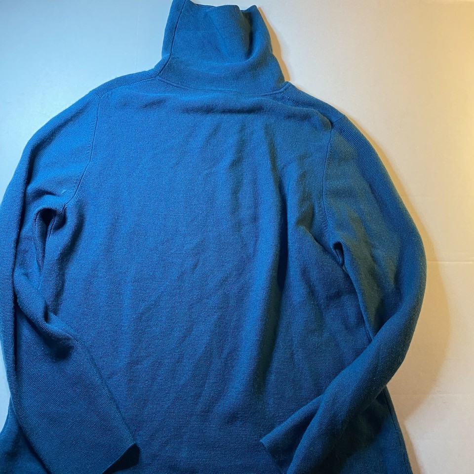 Eileen Fisher Women L Merino Wool Sweater Long Sleeve teal Oversized ...