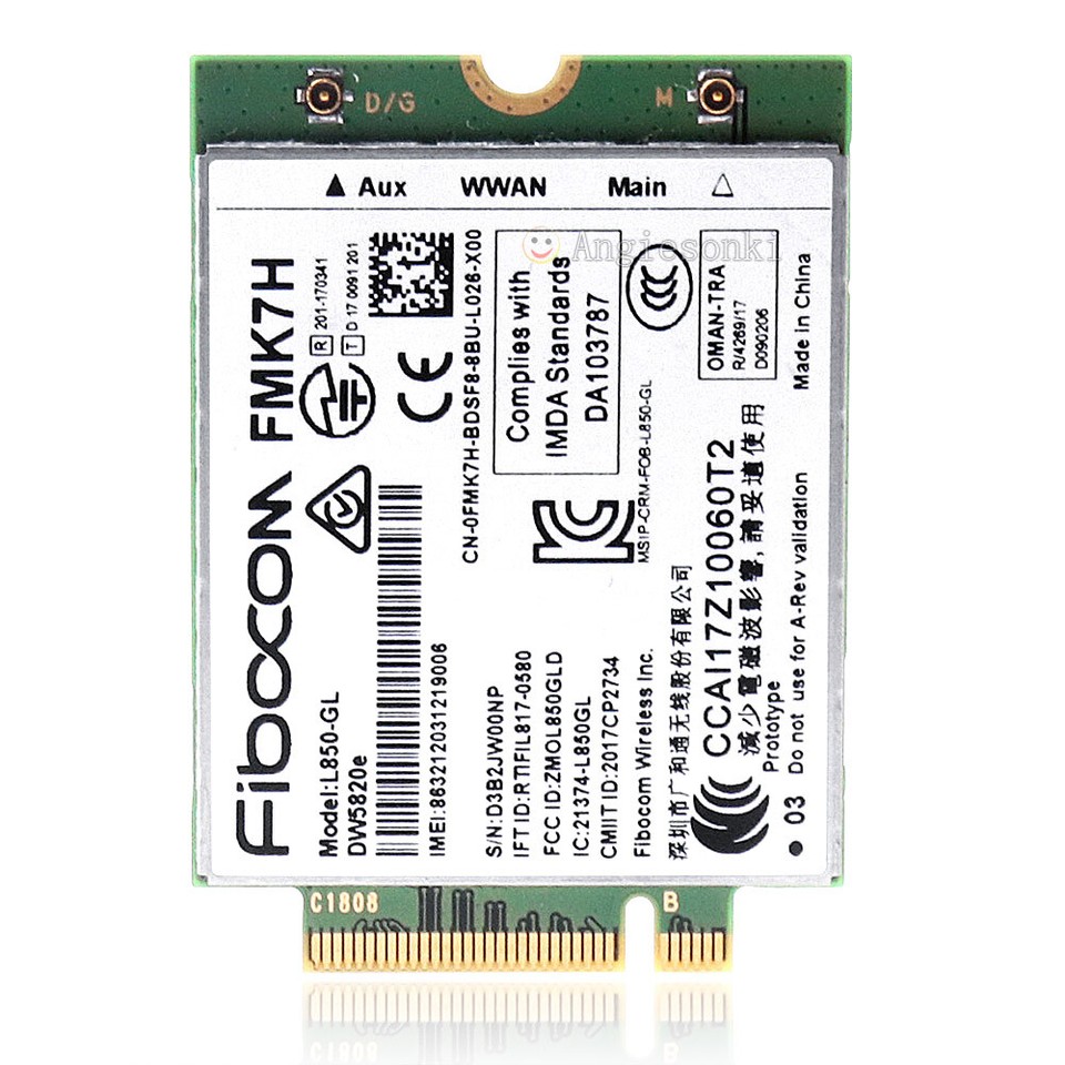 Dell DW5820e Fibocom L850-GL LTE 4G WWAN Card Module for Precision 3540 ...