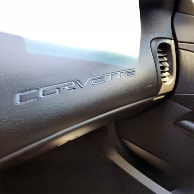 2005-2013 Corvette C6 CARBON Plastic Letters Rear Bumper Emblem Decals ...
