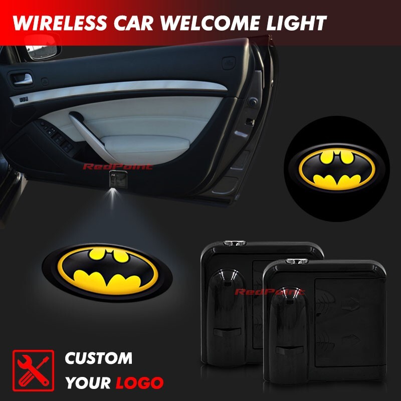 Yellow Batman Dark Knight Wireless Car Door Projector Welcome Ghost ...