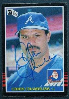 Atlanta Braves Star Chris Chambliss Autograph signed 1985 Donruss ...