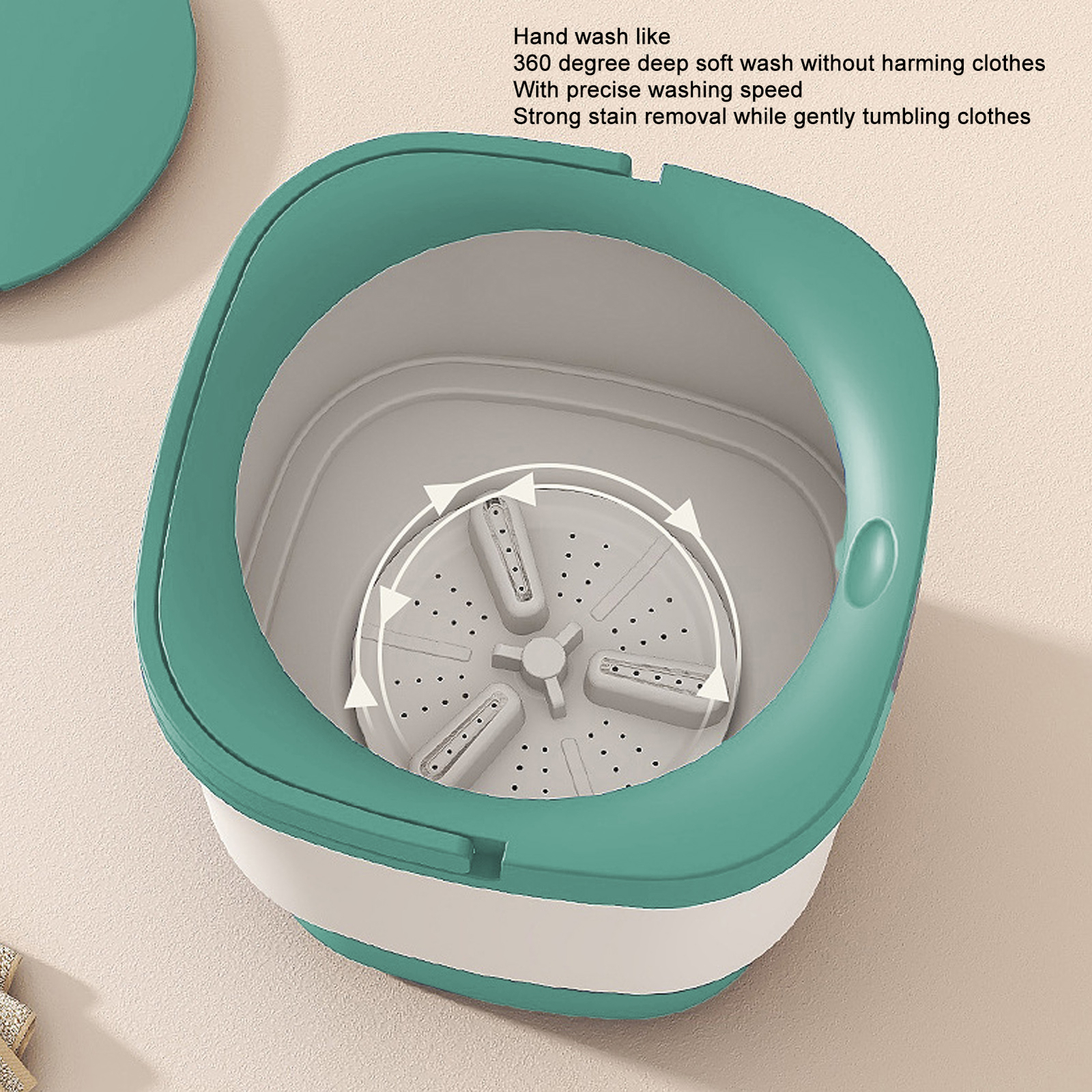 9L Portable Washing Machine Blue Light Mini Washing Machine EU Plug ...