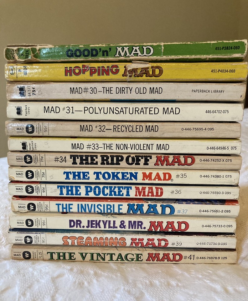 MAD paperbacks, lot of 24 (28) from ‘70s, vintage: range Very Good ...
