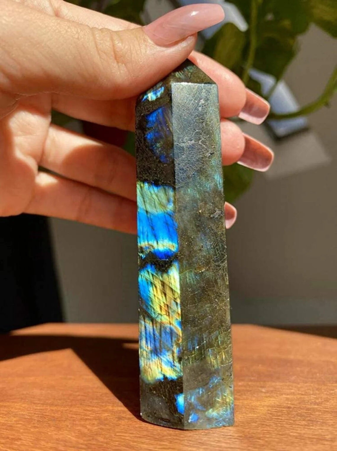 3'' Labradorite Point Obelisk Natural Crystal Tower Decoration for ...