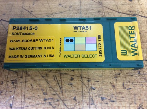 WALTER CARBIDE INSERTS, 20 PCS, P28415 WTA51, NEW, MADE IN GERMANY/USA ...