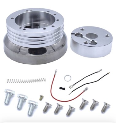 5 & 6 Hole Billet Steering Wheel Hub Adapter Car Polished Short Hub ...
