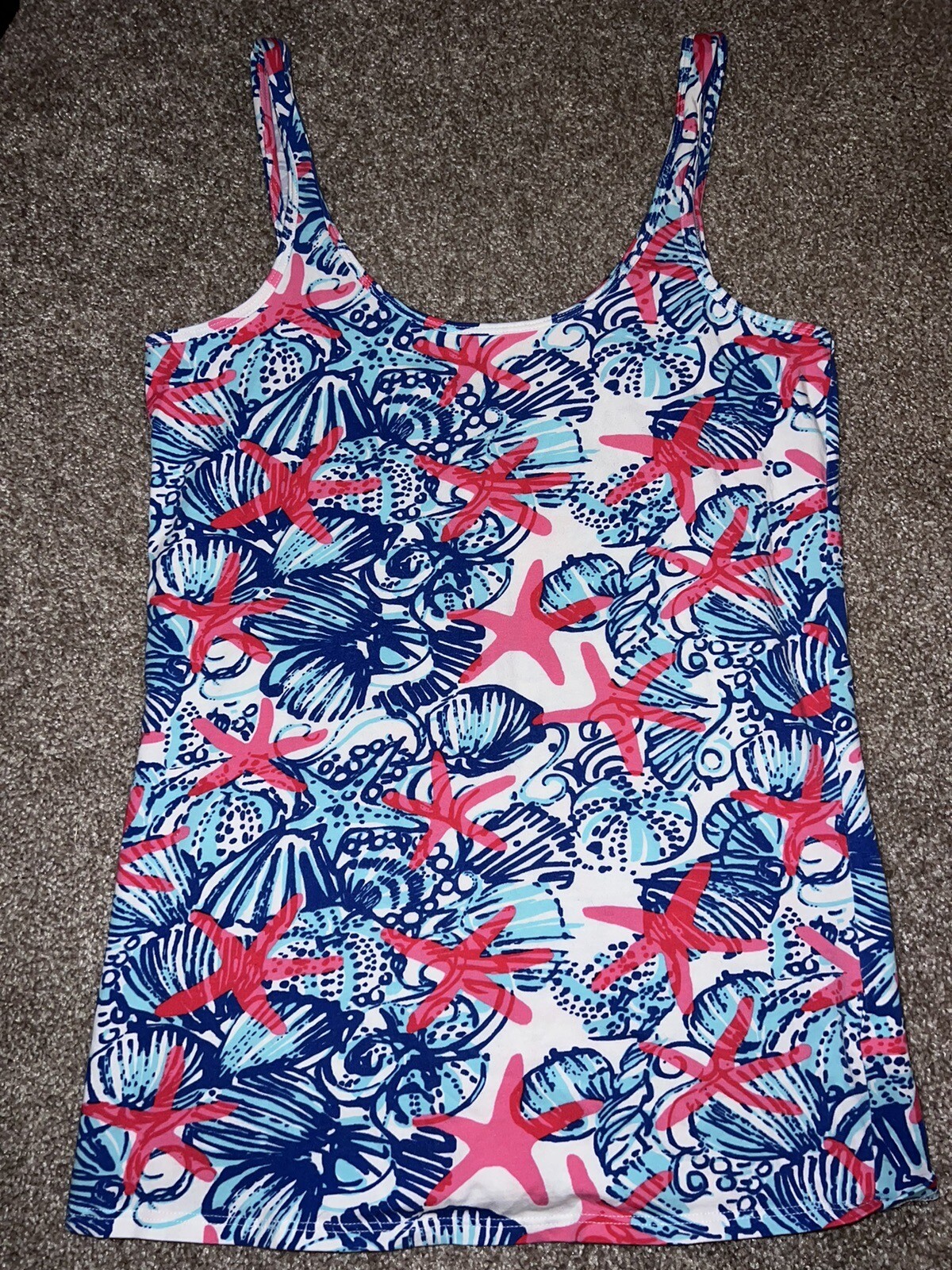 Lilly Pulitzer She She Shells Red White Blue Starfish… - Gem
