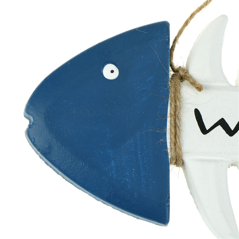 welcome Fish skeleton Fish nautical wall Hanging Vintage Wood Sign ...