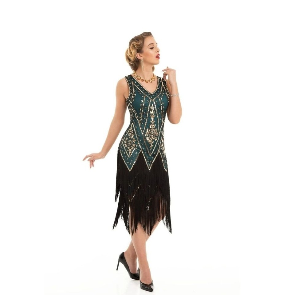 PrettyGuide Women's 1920s Flapper Dress Vintage Swing Fringed Gatsby ...