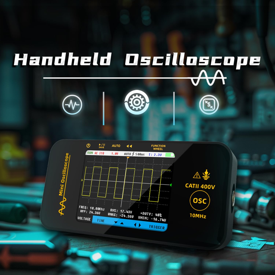 BSIDE OT3 Handheld Digital Oscilloscope Pocket Mini 10Mhz Bandwidth ...