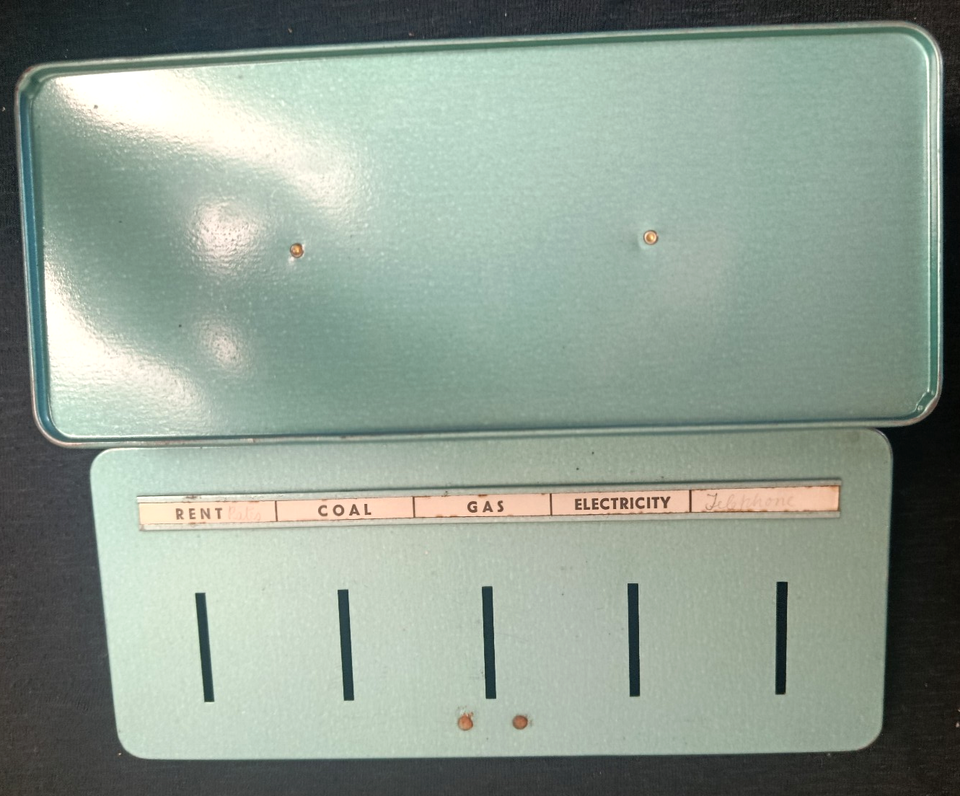 Vintage Savings Tin & Uk Coins Crown Shilling Job Lot Mixed Bundle ...