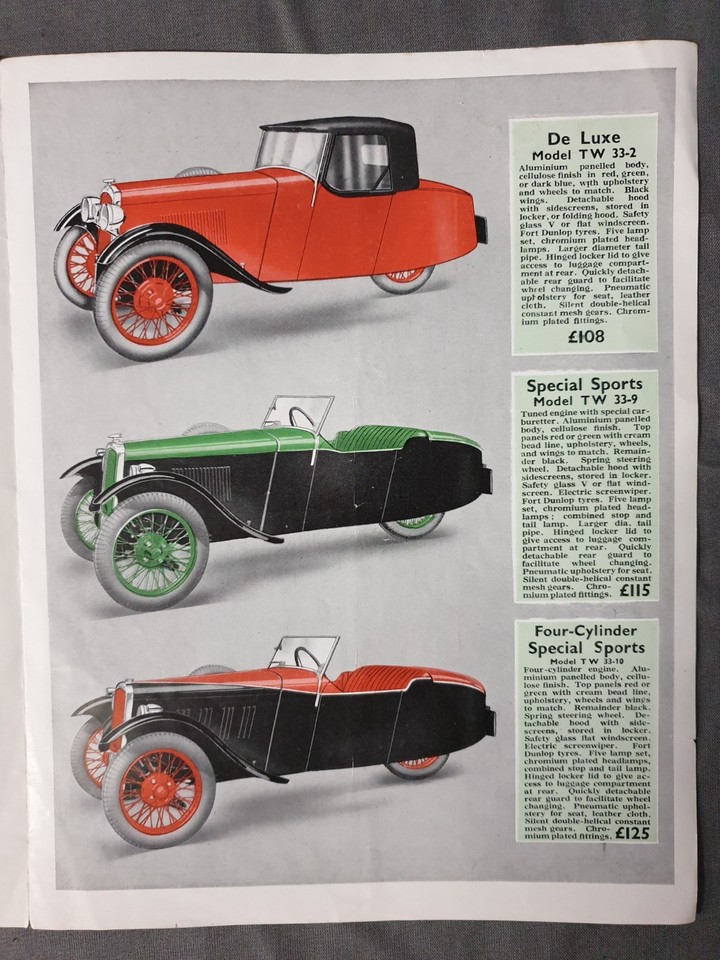 BSA - Three Wheeler: vintage car sales brochures | eBay UK