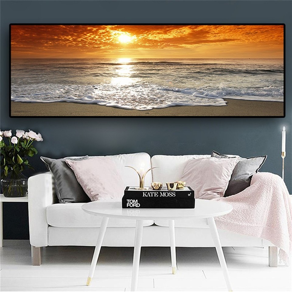 Beach Landscape Posters Prints Canvas Painting Canvas Wall Art Pictures ...