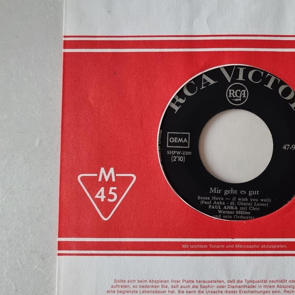 Paul Anka - Mir geht es gut 7'' Vinyl Germany | eBay