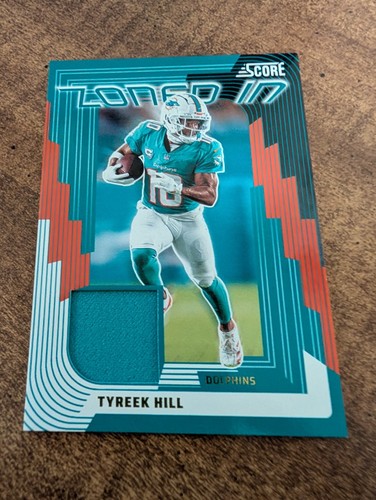2025 Panini Score Football #ZON-THL Tyreek Hill Jersey Relic Miami ...