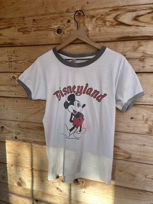 Vtg 70s Mickey Mouse Faded Ringer T Shirt M USA Disney | eBay
