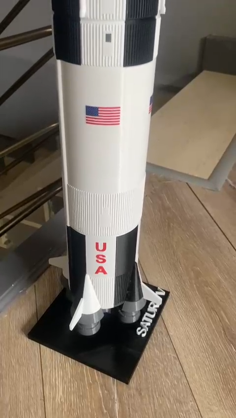 1/100 Scale Saturn V 3D Rocket Model - 111 cm (43.70 inches)-Seller ...