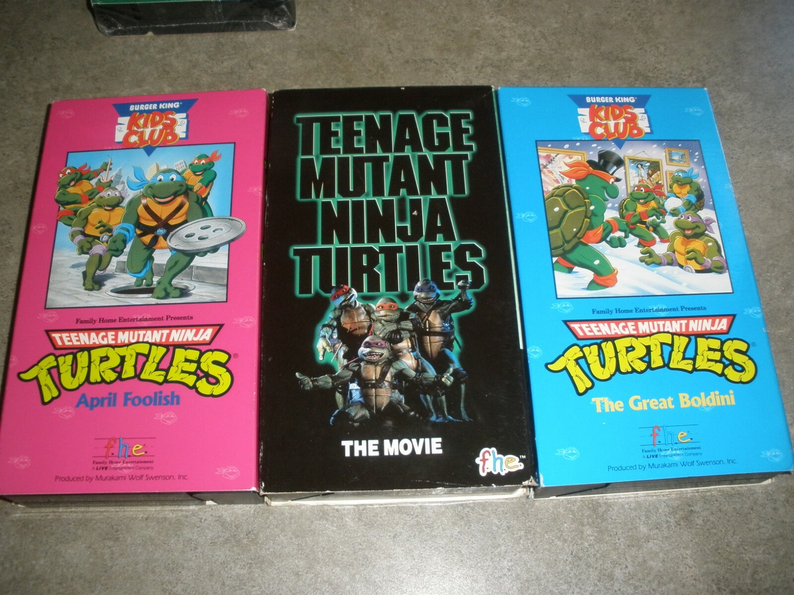 Vintage Lot of 3 Teenage Mutant Ninja Turtles VHS The Movie, Great ...