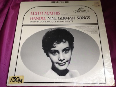 Sealed Classical LP : Handel ~ Edith Mathis ~ Nine German Songs ...