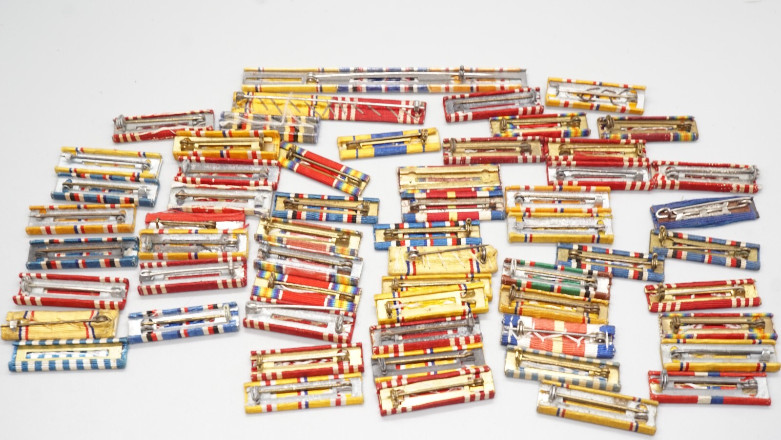 WWII Army, Navy, USMC Ribbon Bars Large Group Lot Of 61 | eBay