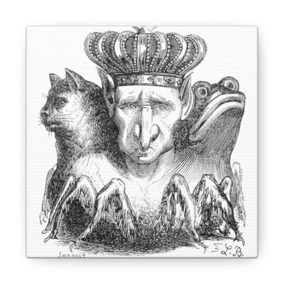 King Bael Demon Canvas Print, Ars Goetia, Demon Home Decor, Occult Wall ...