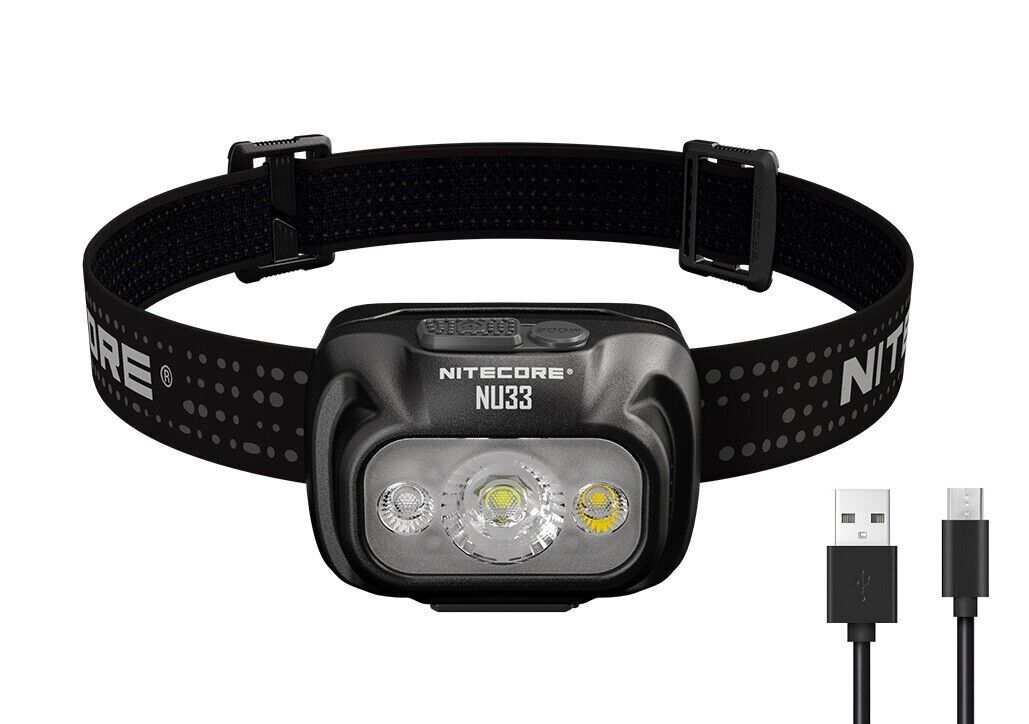 Nitecore NU33 Triple Output USB-C Rechargeable Headlamp - Black for ...