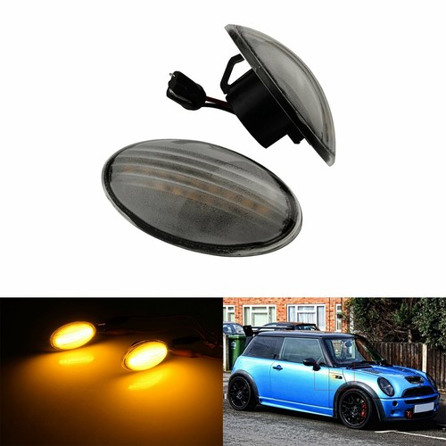 Clear Lens LED Indicator Side Repeater Light For 2001-06 Mini Cooper ...