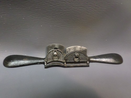 VINTAGE DOUBLE CUTTER SPOKESHAVE TOOL - STRAIGHT & CURVED - SOLID W ...