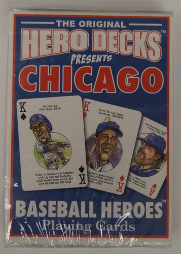 HERO DECKS Chicago Cubs Baseball Heroes Playing Cards 52 Factory Sealed ...