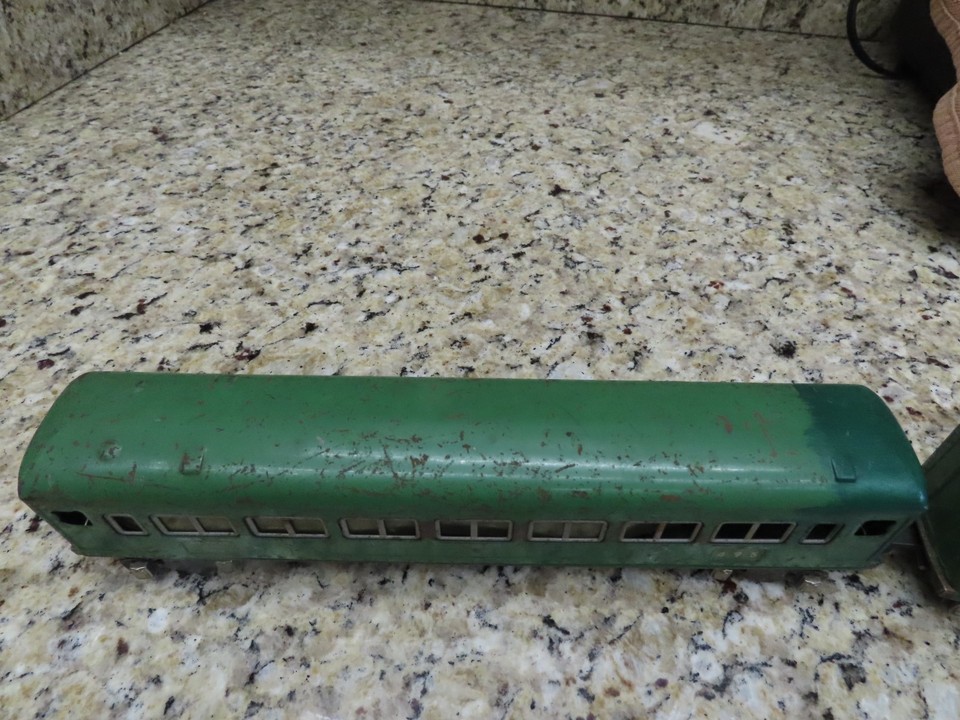 Apple Green American Flyer Prewar O Gauge 1 #495 Coach Cars &1 #494 ...